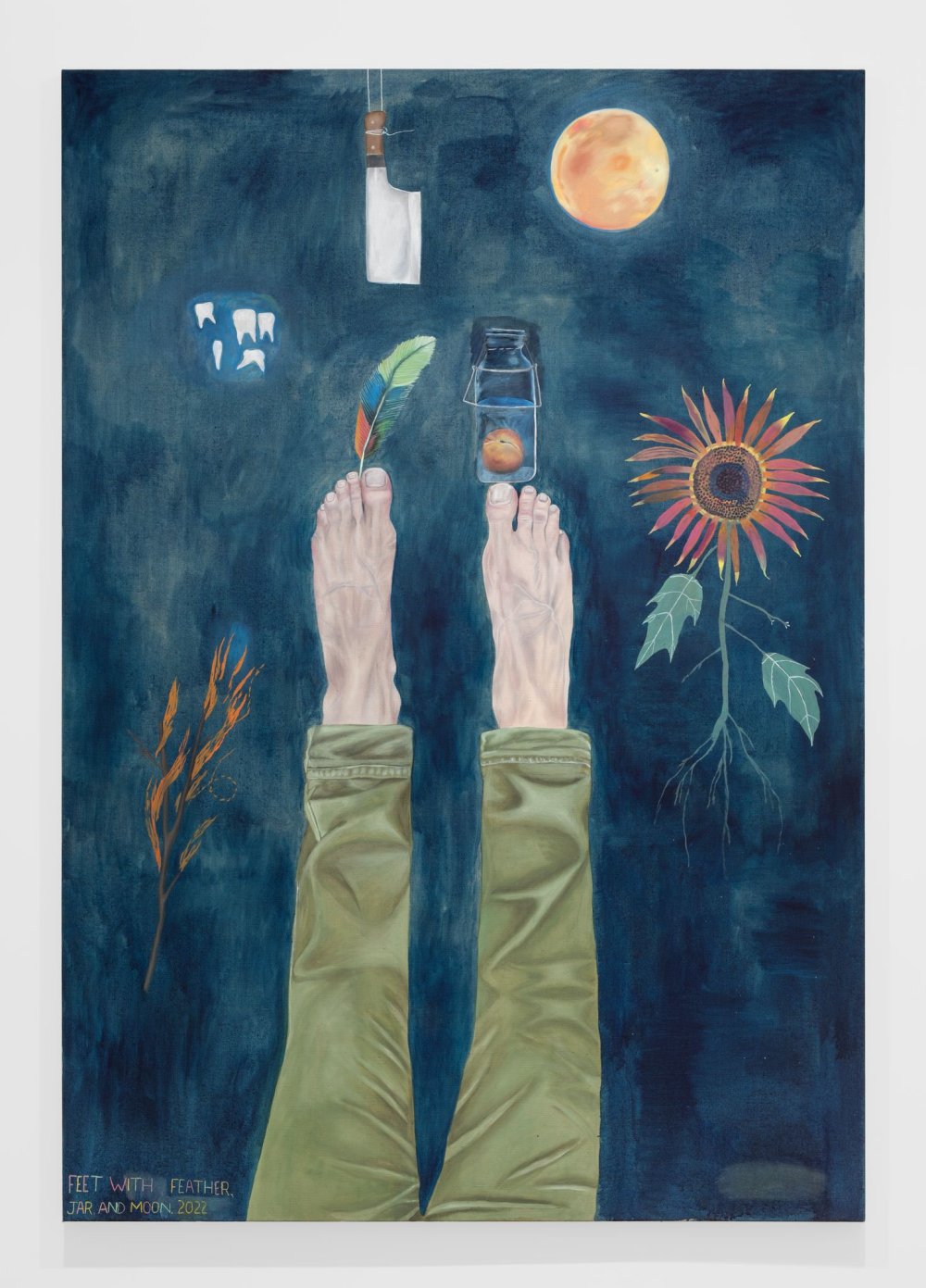 Feet With Feather, Jar And Moon - Artwork | GalleriesNow